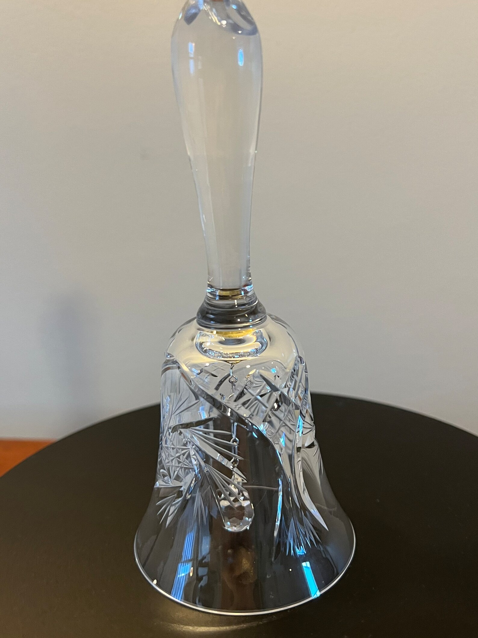 Vintage Crystal Cut Glass Bell Star of David Heavy Glass Bells Lover ...