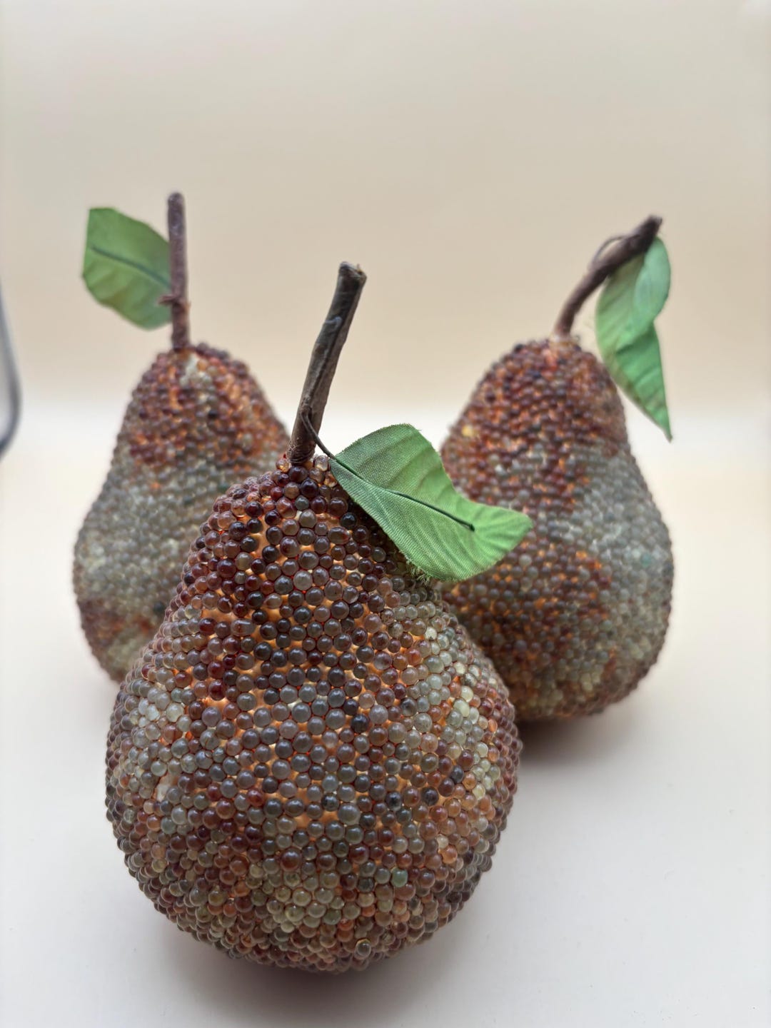 Vintage Set of 3 Beaded Pears Figurine Lover Antiques and Vintage - Etsy