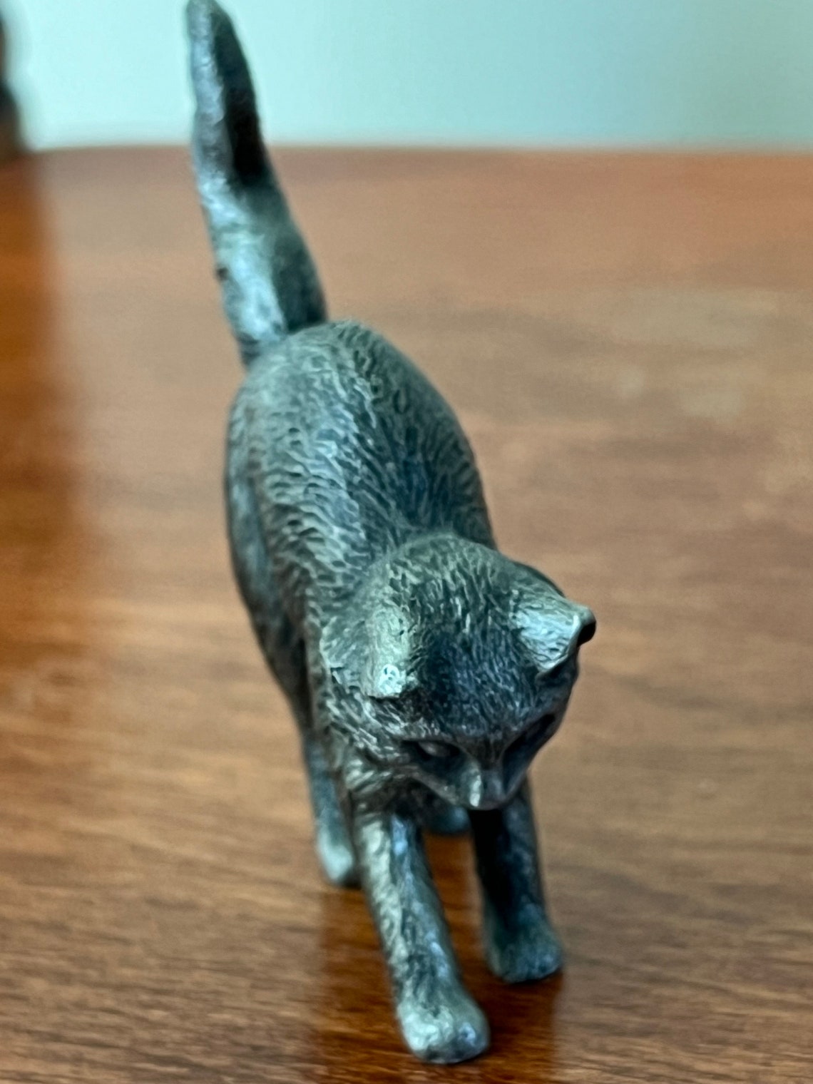 Vintage Pewter Cat Franklin Mint Figurine, House of Faberge Cat, Gray ...