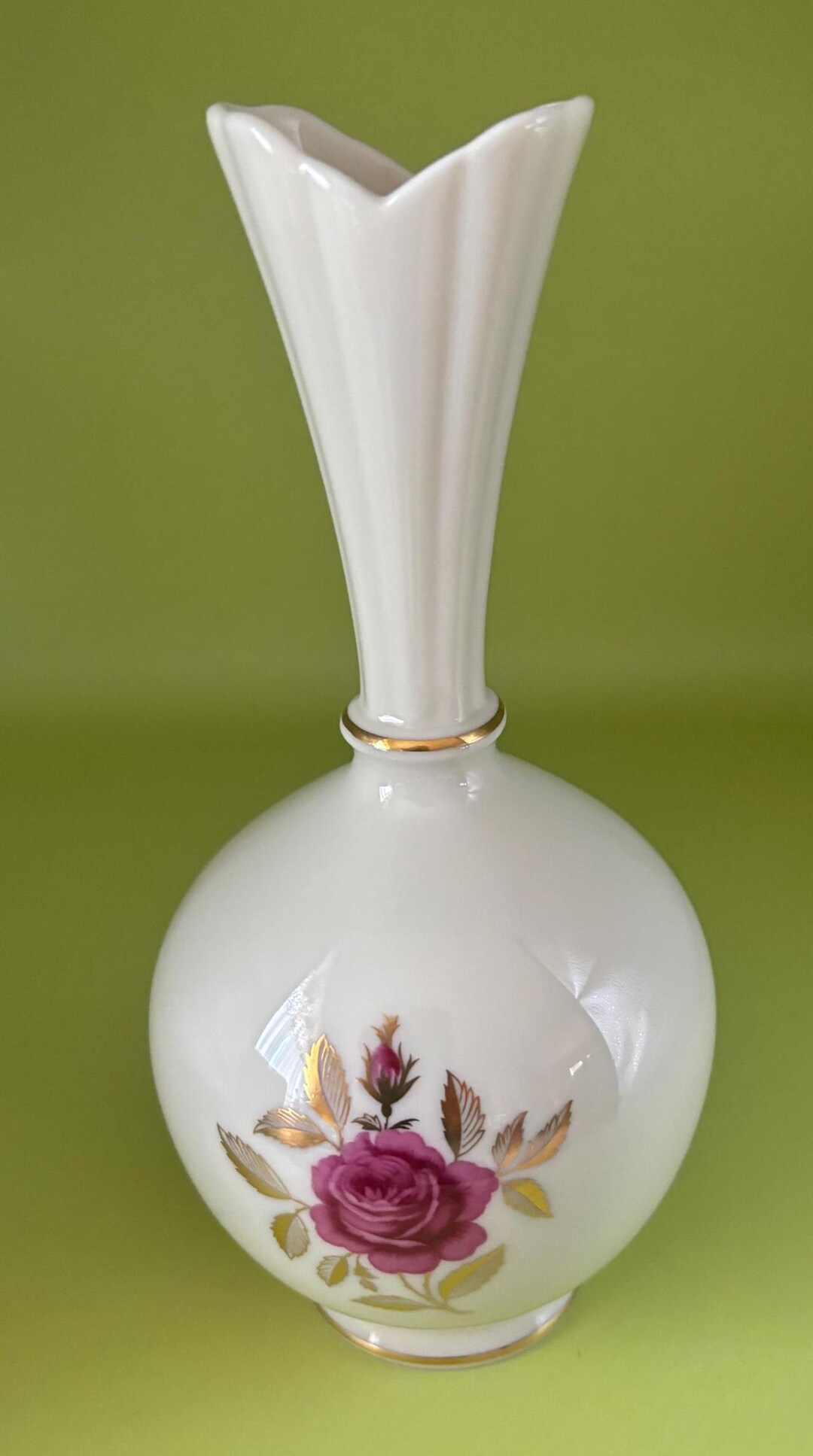 Vintage Lenox Rose Bud Base Flower Vase With 24K Gold Gilding Lover ...