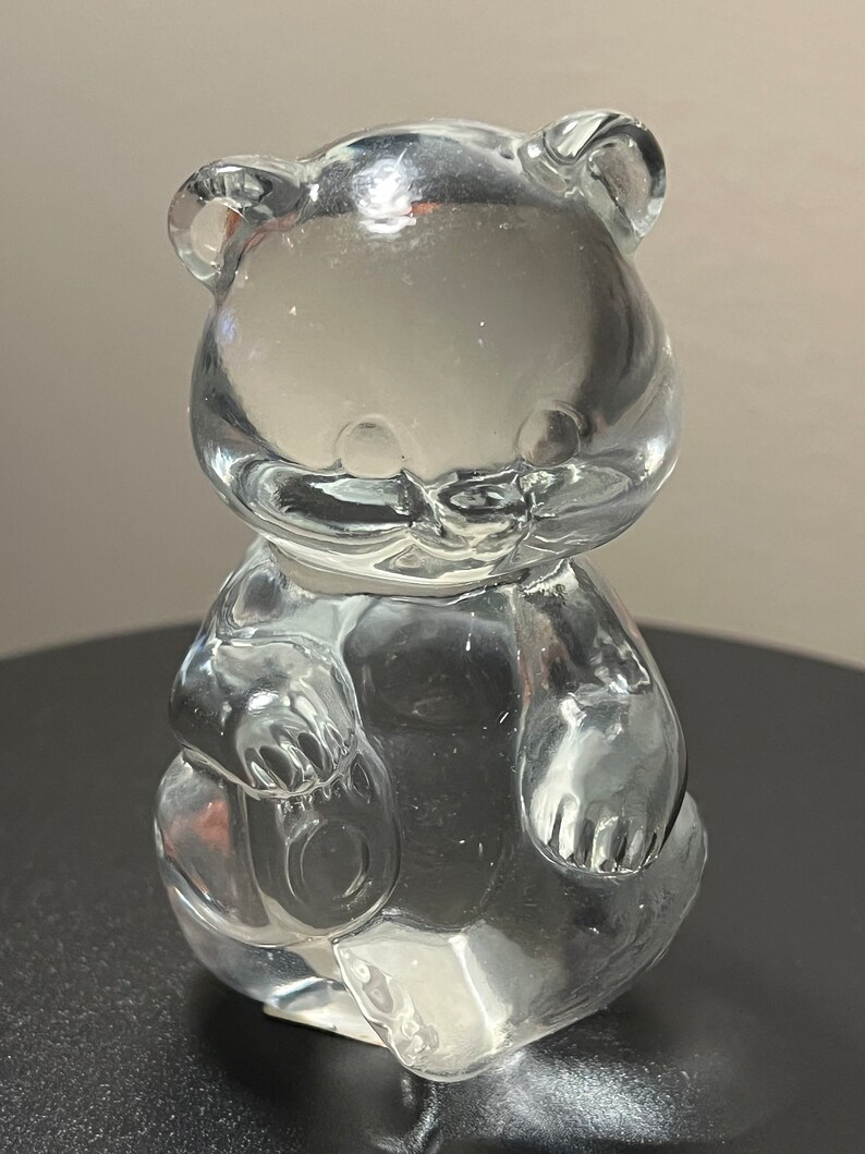 Vintage Fenton Clear Glass Bear Cub Animal Glass Art - Etsy