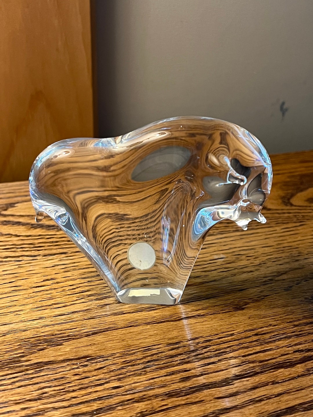 Vintage Glass Bull Paperweight by RFB Sweden Art Glass Lover Antiques ...