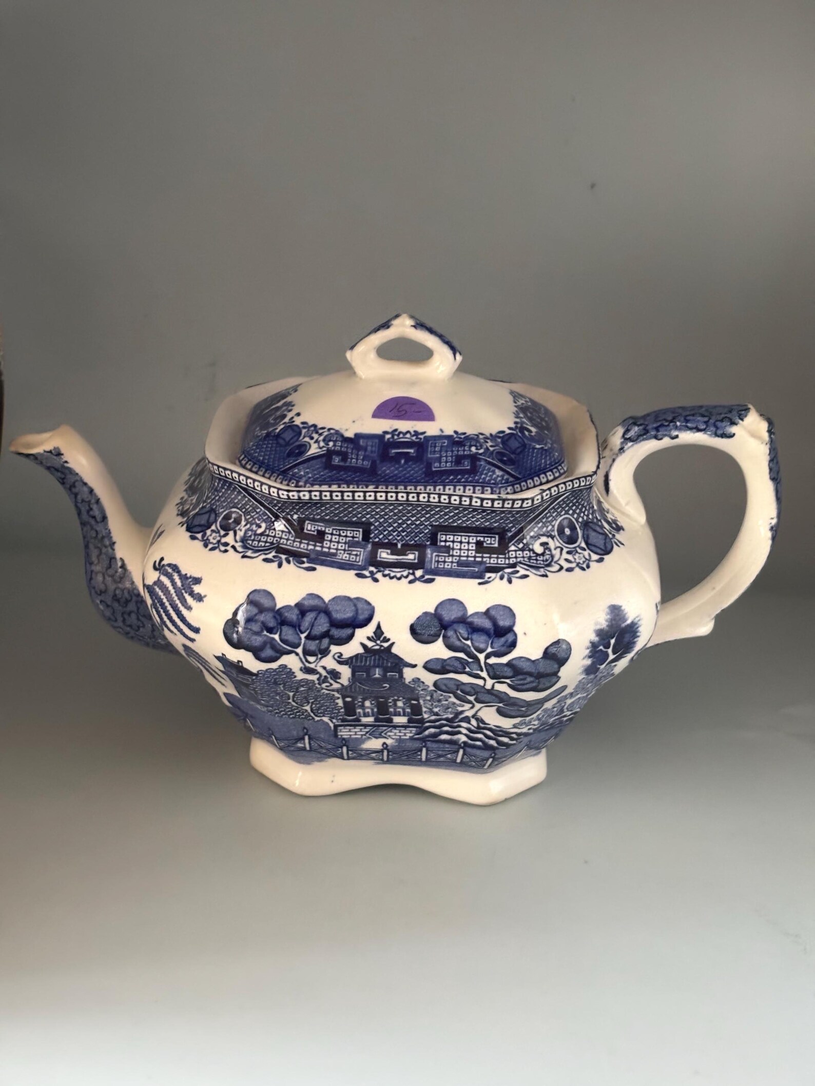 Antique Buffalo Teapot With Lid Blue & White Lover Antiques and Vintage ...
