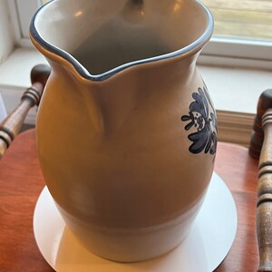 Vintage Pfaltzgraff Pitcher Gift Art Yorktowne Serving Vase Blue Cobalt ...