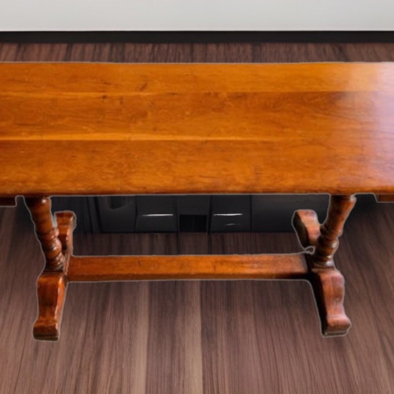 Antique Library Table - Etsy