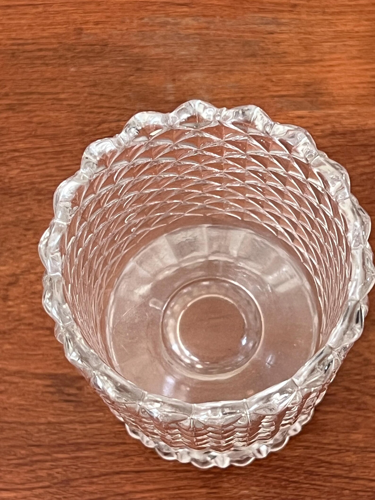 Antique Diamond Pattern Spooner Spill Vase EAPG Crystal Glass Water Cup ...