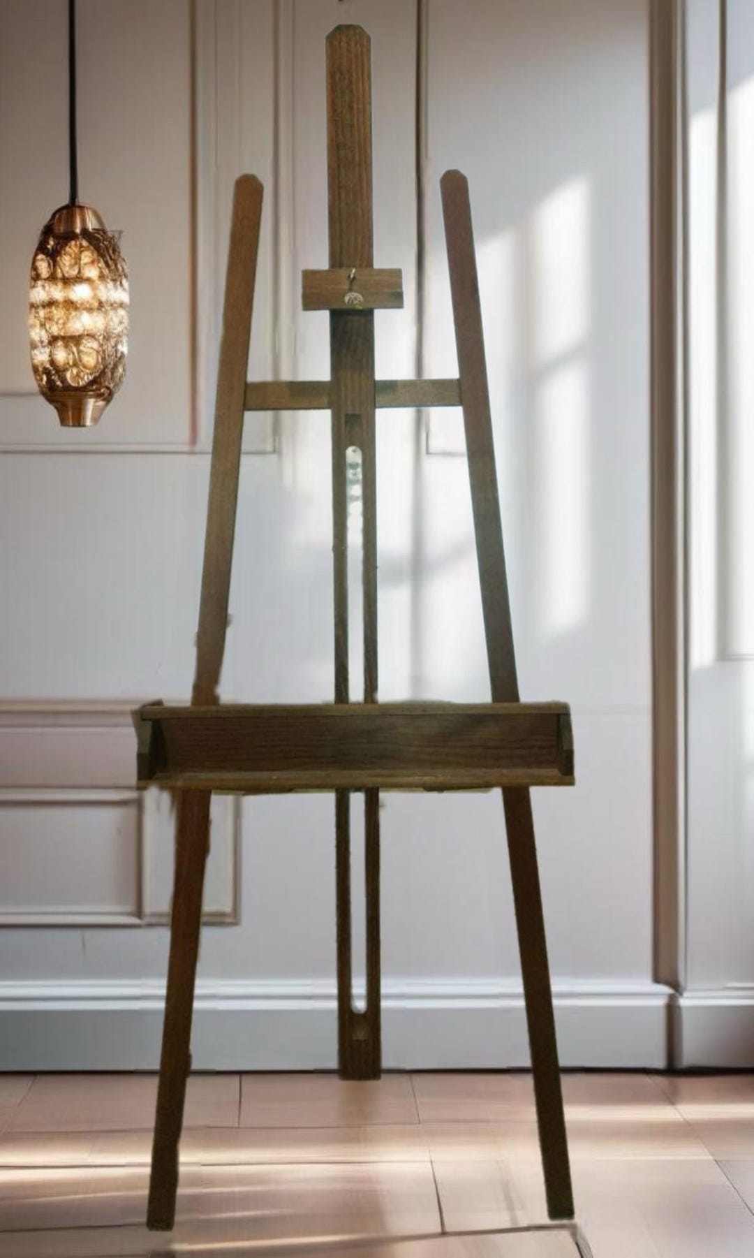 Antique Anco Bilt Large Art Easel Artwork Wood Unique TV Display Stand ...
