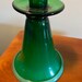 Vintage Blenko Style Green Candlestick Holder With Bell Bottom - Etsy