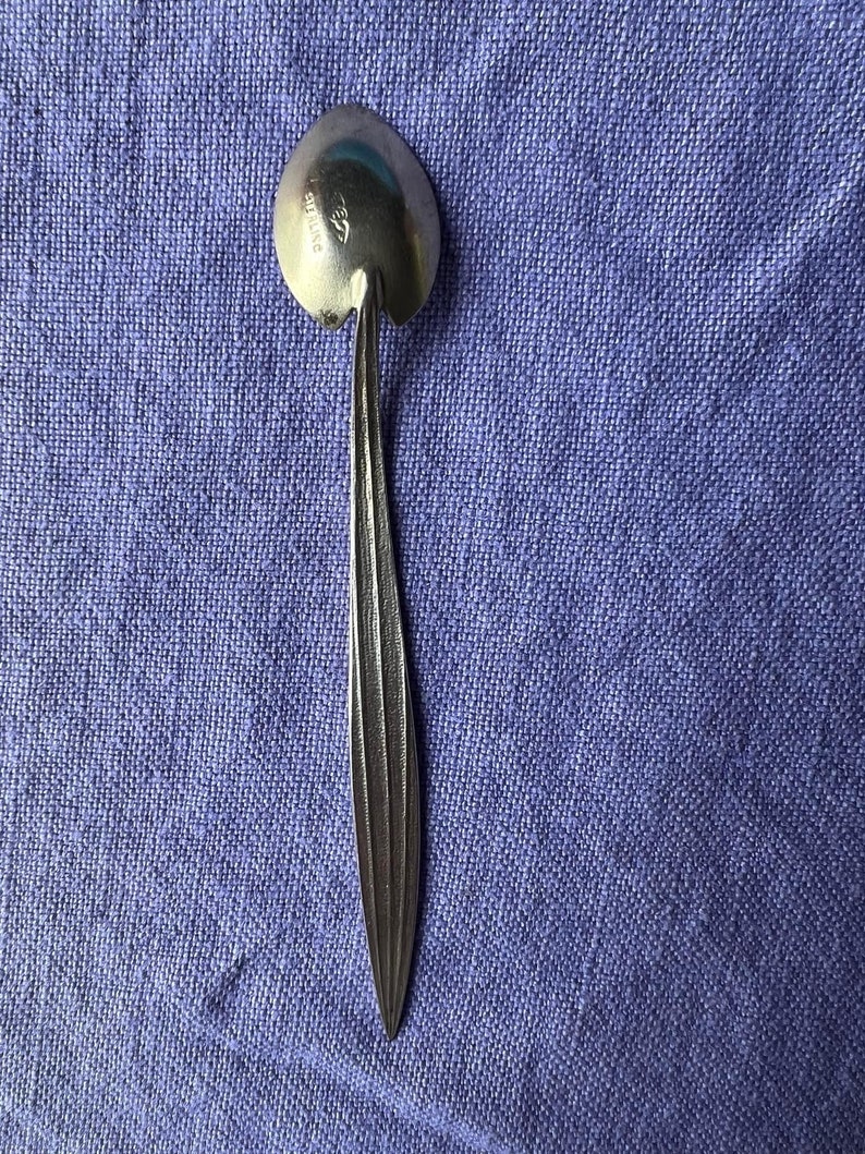 Rare Shiebler Sterling Silver Aesthetic Demitasse Spoon, Grass Pattern ...
