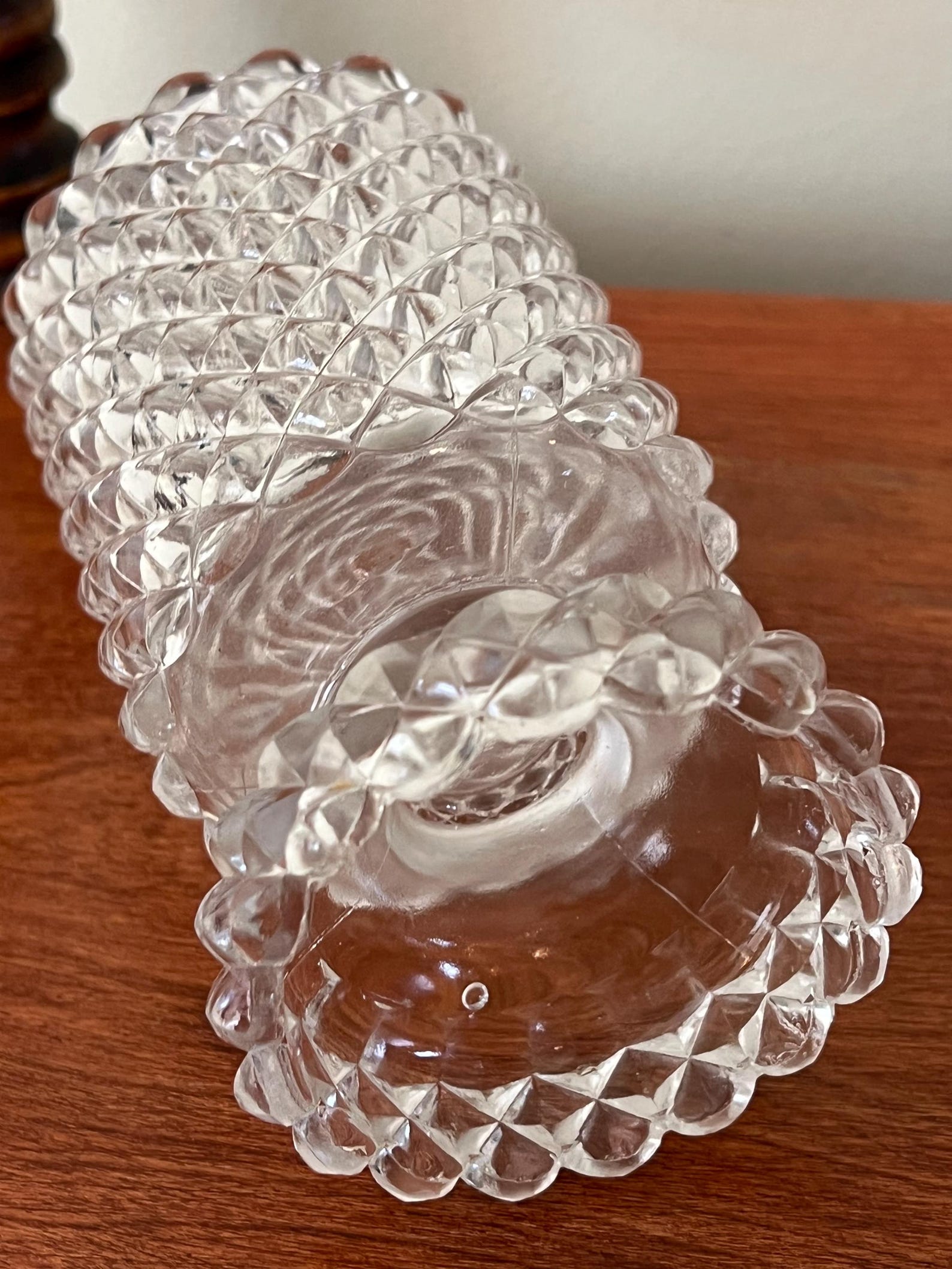 Antique Diamond Pattern Spooner Spill Vase EAPG Crystal Glass Water Cup ...