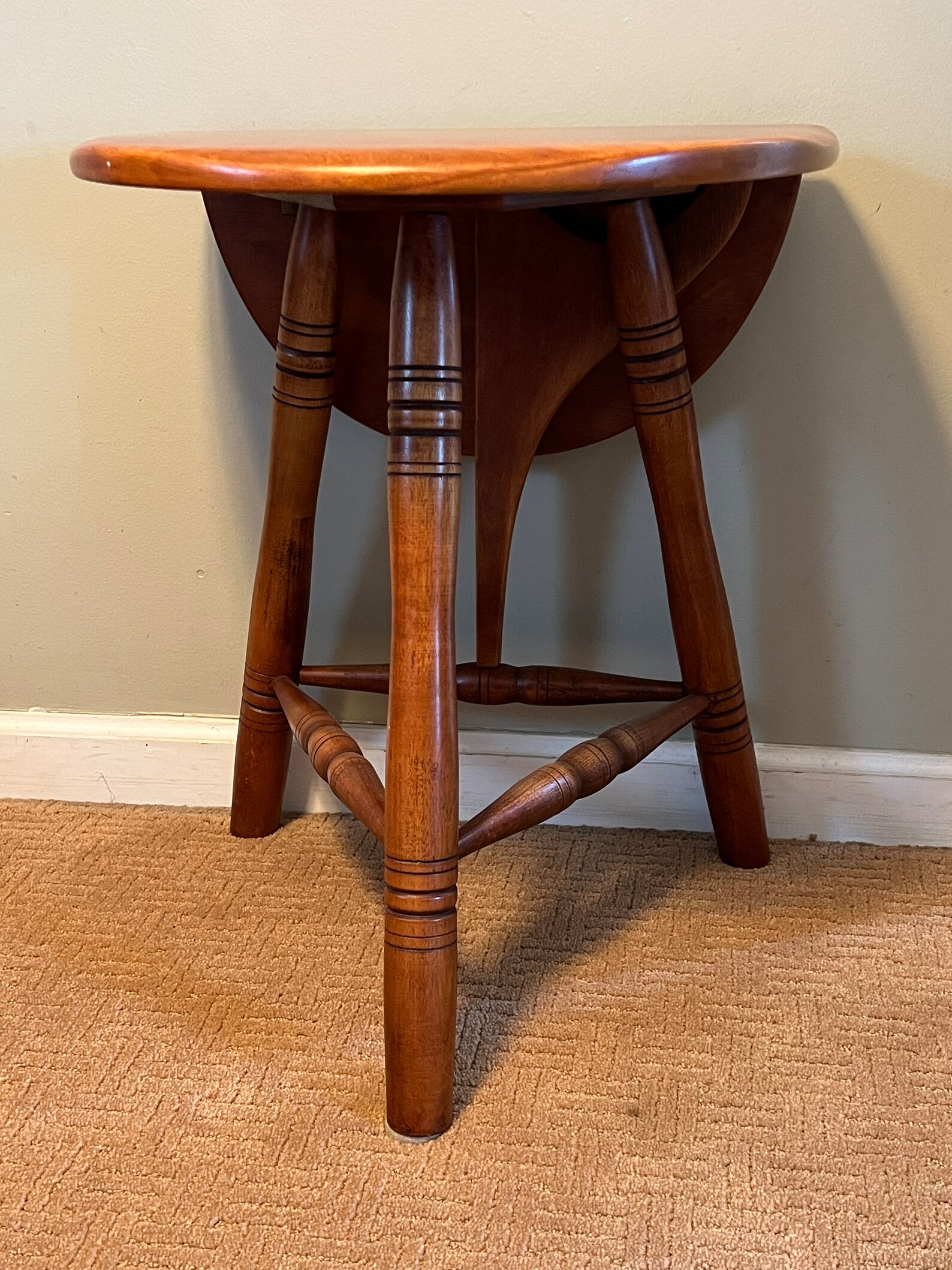 Cushman Colonial Creations Tripod Drop Leaf End Table No. 3-21 - Etsy