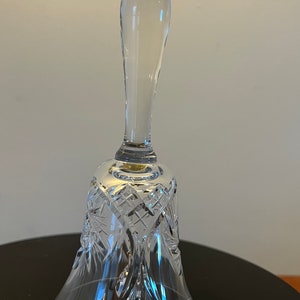 Vintage Crystal Cut Glass Bell Star of David Heavy Glass Bells Lover ...