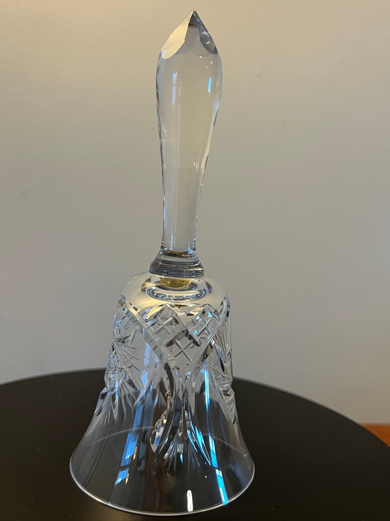 Vintage Crystal Cut Glass Bell Star of David Heavy Glass Bells Lover ...