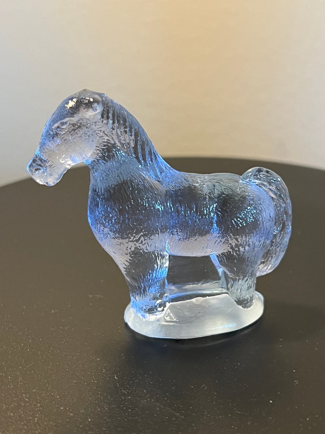Vintage Summit Art Glass Horse: Amethyst Purple Figurine, USA Hand ...