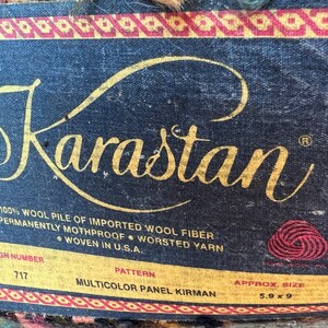 Vintage Authentic Karastan Multicolor Panel Kirkman Pattern 717 ...