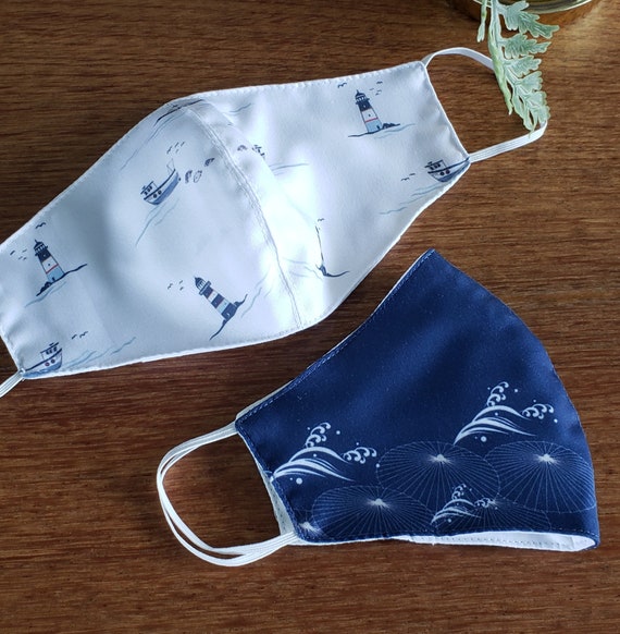 Lighthouse Wave Design Face Masks Water-repellent 3 layers | Etsy
