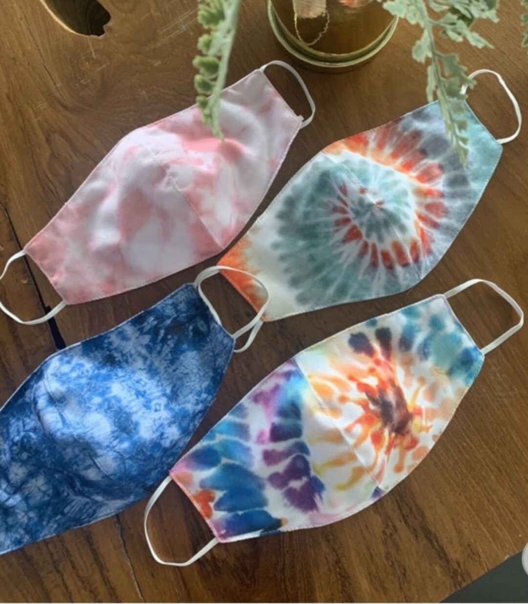 Tie-dye Face Mask Fun Design Water-repellent 3 Ply Filter Sleeve Soft ...