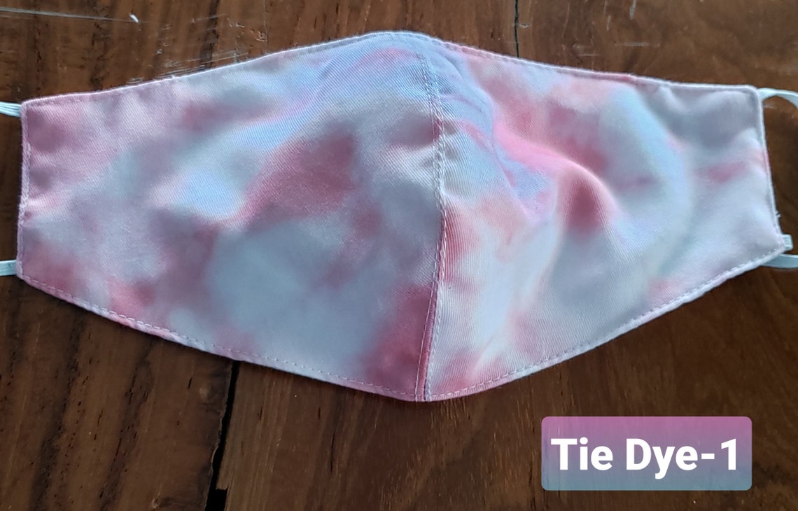 Tie-dye Face Mask Fun Design Water-repellent 3 Ply Filter - Etsy