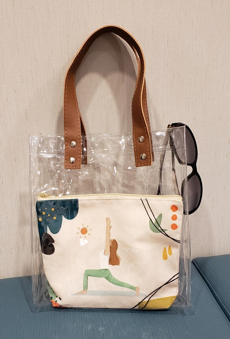 Transparent Party Favor Tote Bag PVC Clear Bag Stadium Bag | Etsy