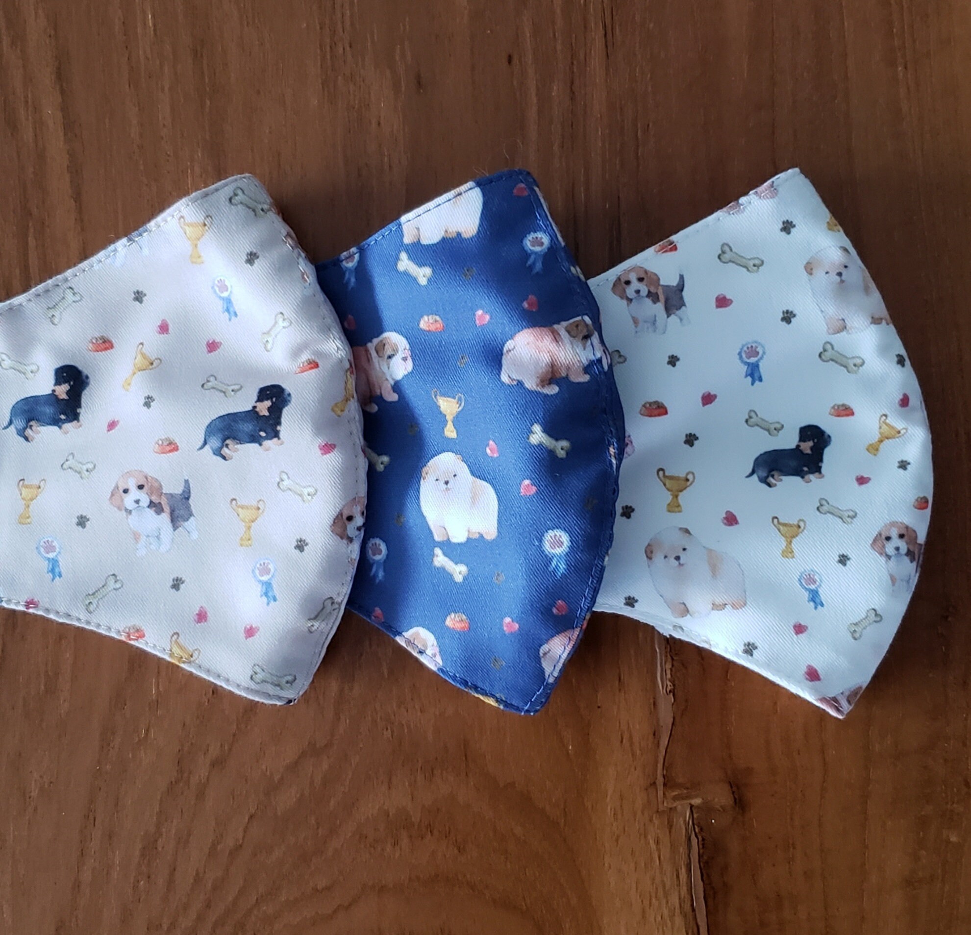 Cute Pups Beagle Dachshund Theme Face Mask Water-repellent | Etsy