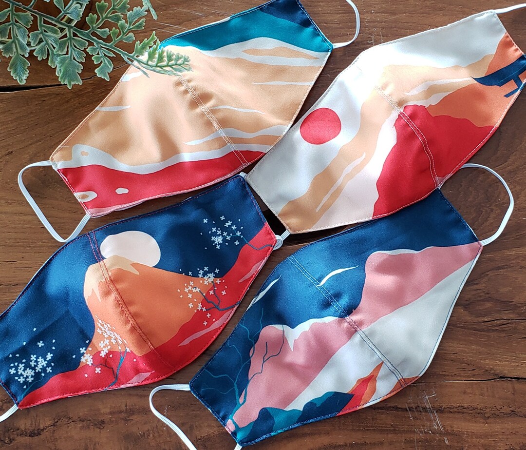 Scenery Pattern Face Mask FM49012 Wild Colors Design Water-repellent 3 ...