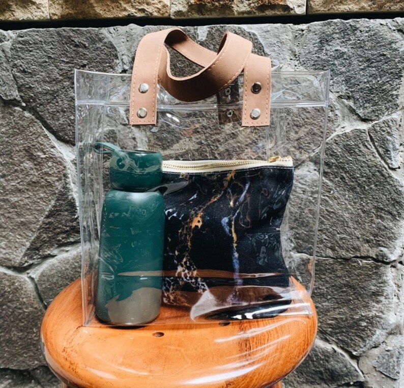 Transparent Party Favor Tote Bag PVC Clear Bag Stadium Bag | Etsy