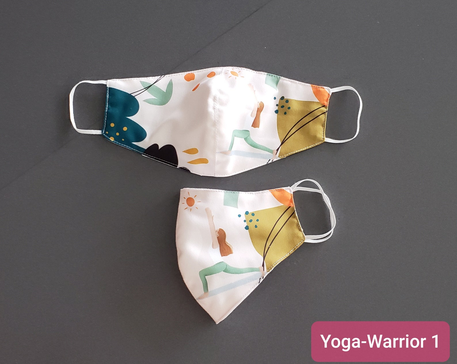 Yoga Poses Design Face Mask Soft Cotton Linings | Etsy