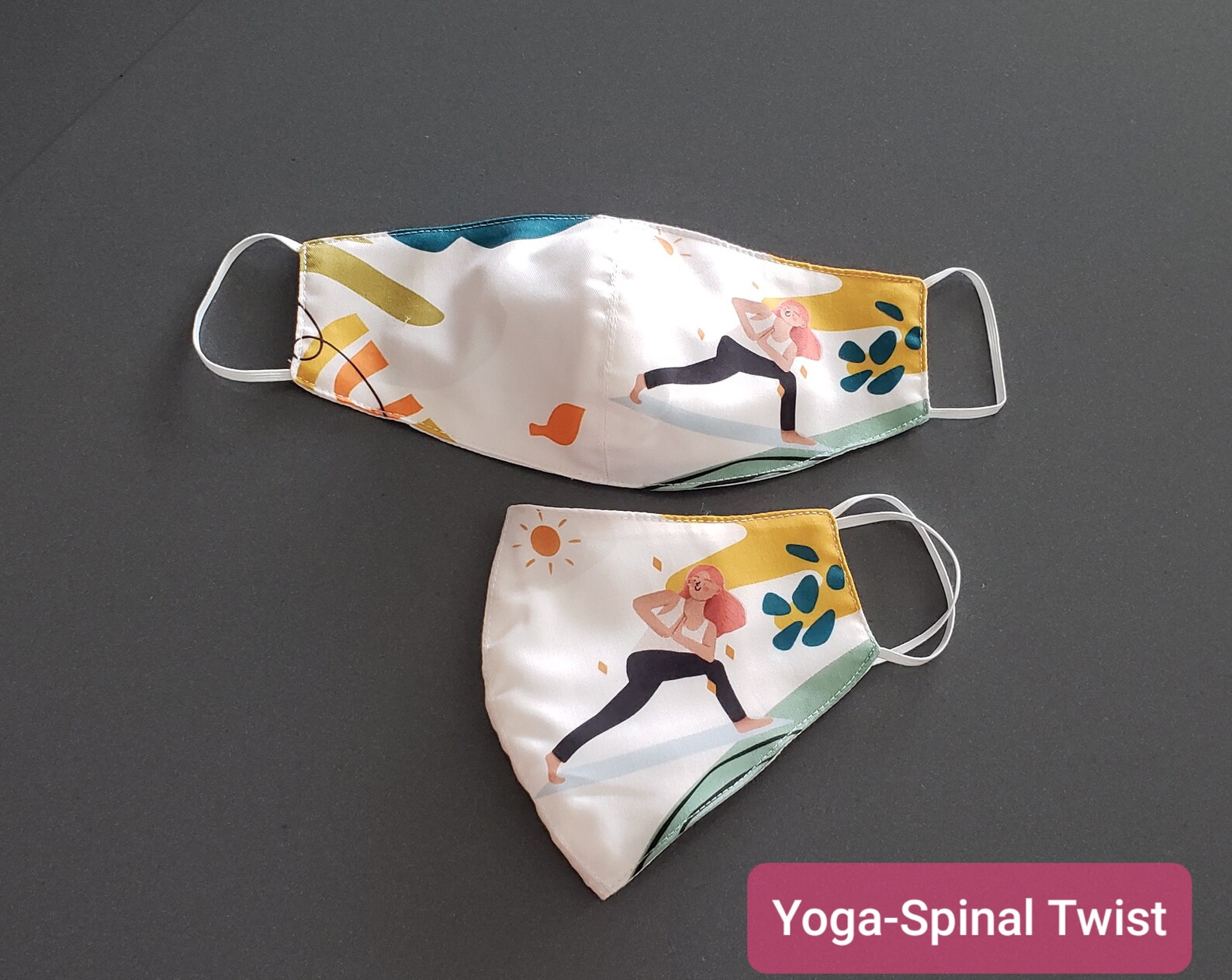 Yoga Poses Design Face Mask Soft Cotton Linings - Etsy