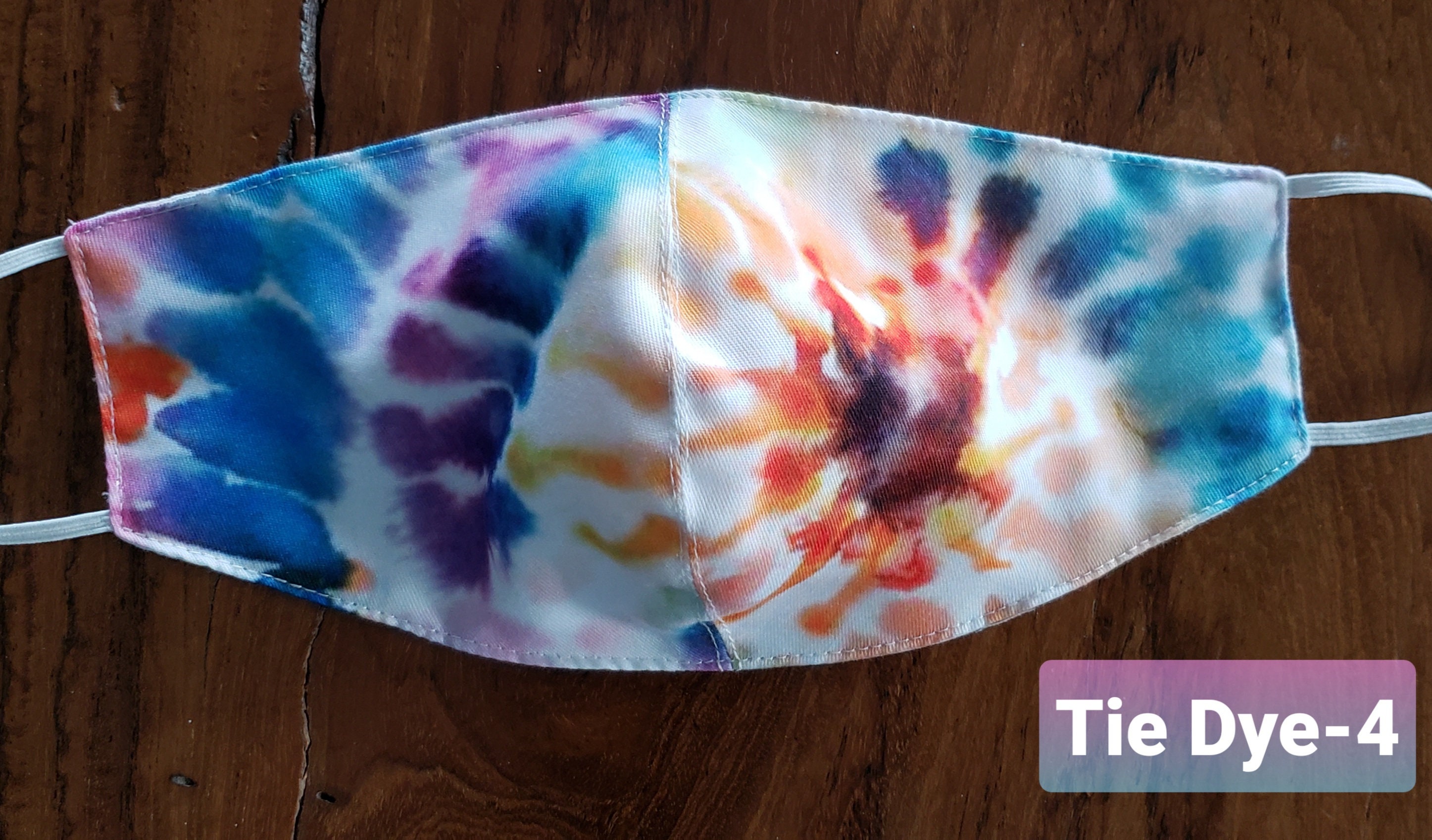 Tie-dye Face Mask Fun Design Water-repellent 3 Ply Filter - Etsy