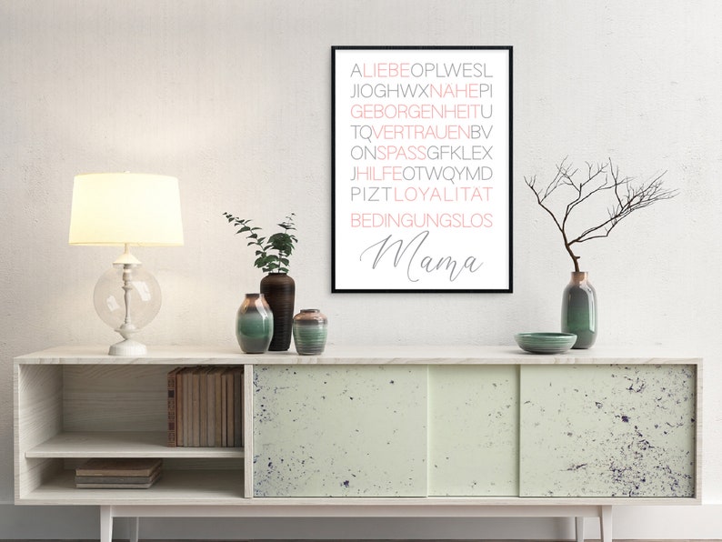 Mom Poster Crossword Puzzle Definition Mother Print Etsy Singapore