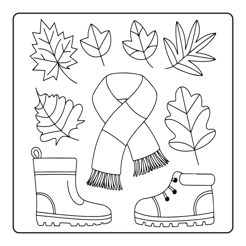 Autumn Coloring Pages - 150 Fall-themed Designs | Printable Digital ...