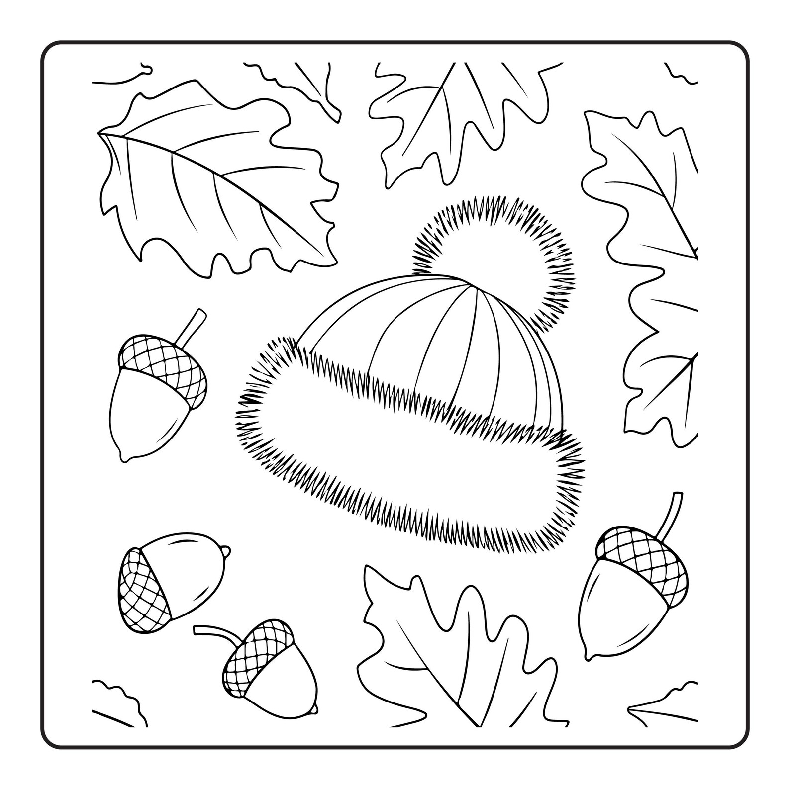 Autumn Coloring Pages - 150 Fall-themed Designs | Printable Digital ...
