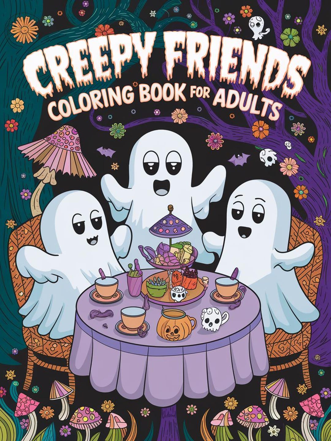 Creepy Friends Coloring Pages | 94 Spooky & Cute Halloween PDF ...