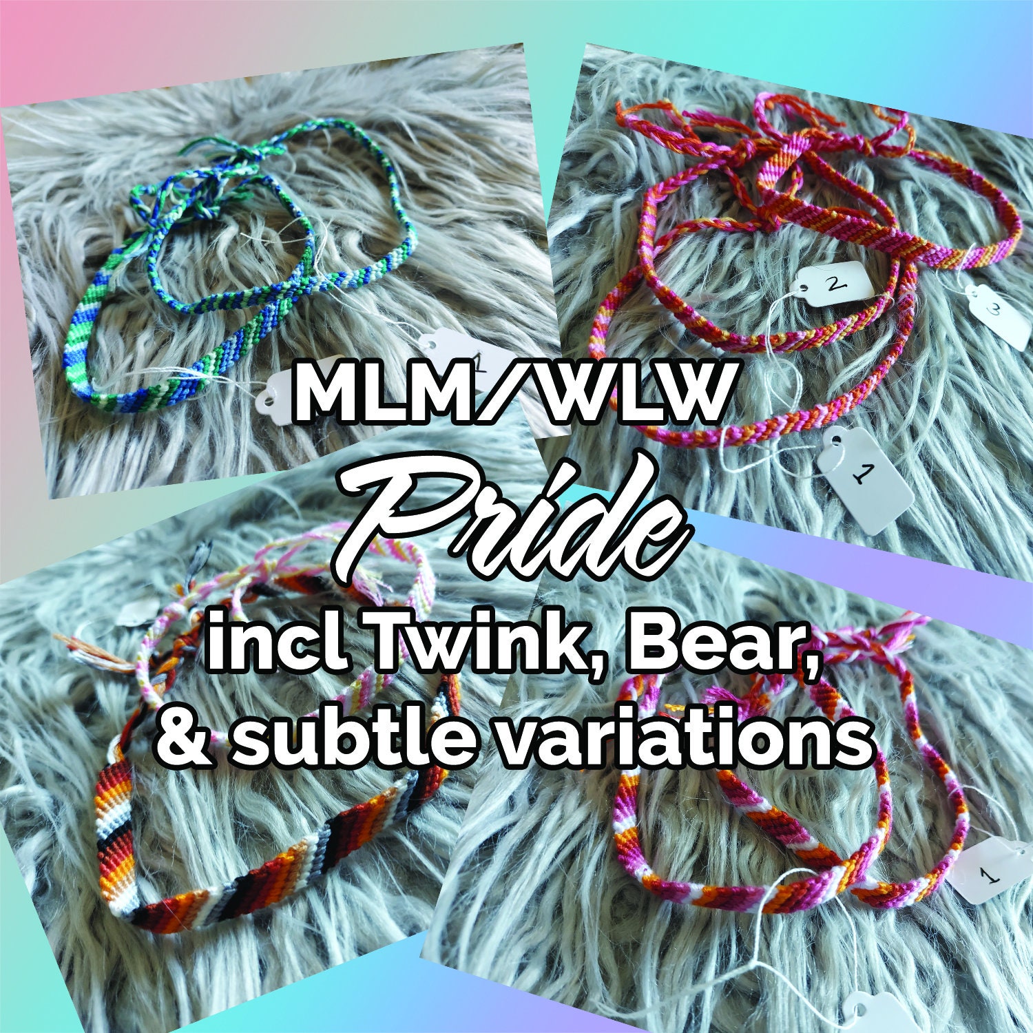 WLW / MLM Pride Bracelets Incl Twink, Bear, Subtle Variegation - Etsy UK