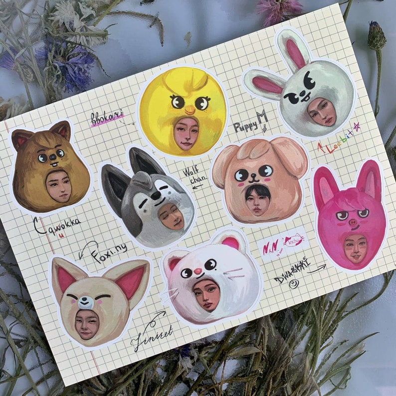 SKZOO Sticker Pack Stray Kids Stickers Skz Sticker Pack - Etsy