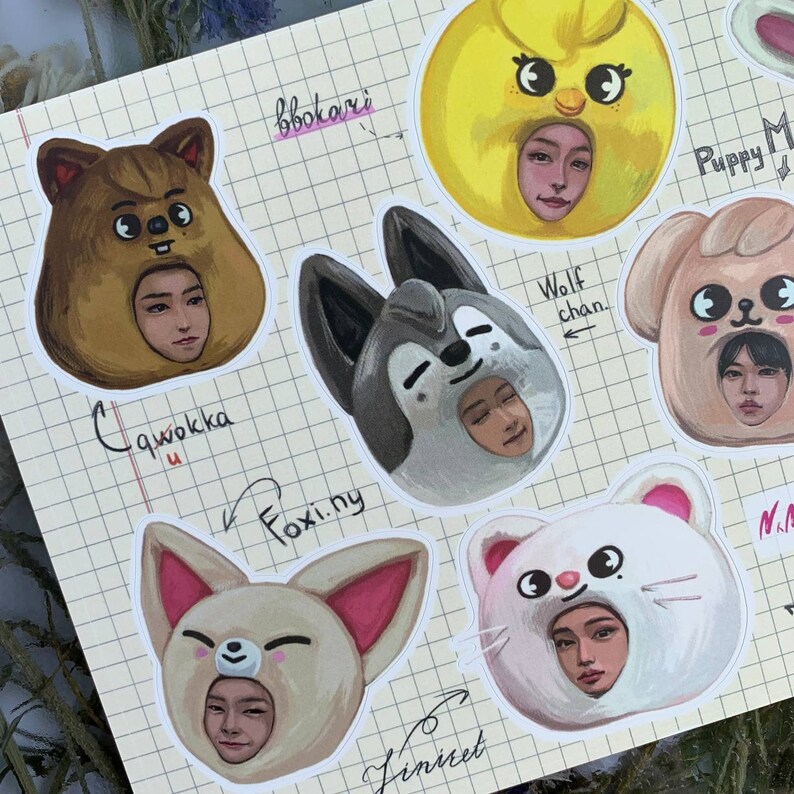 SKZOO Sticker Pack Stray Kids Stickers Skz Sticker Pack - Etsy