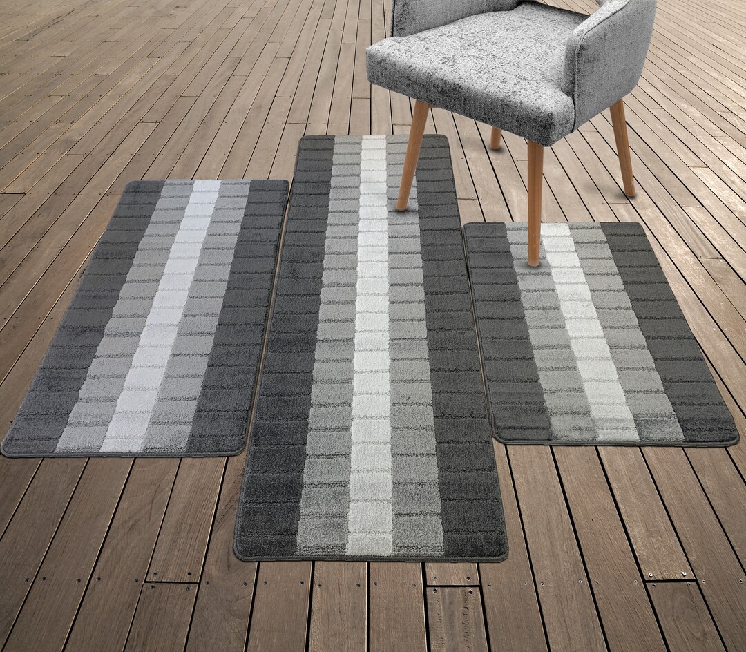 3 Piece Kitchen Rug Sets ,washable, Anti Slip Grip Rubber Backed ,stain ...