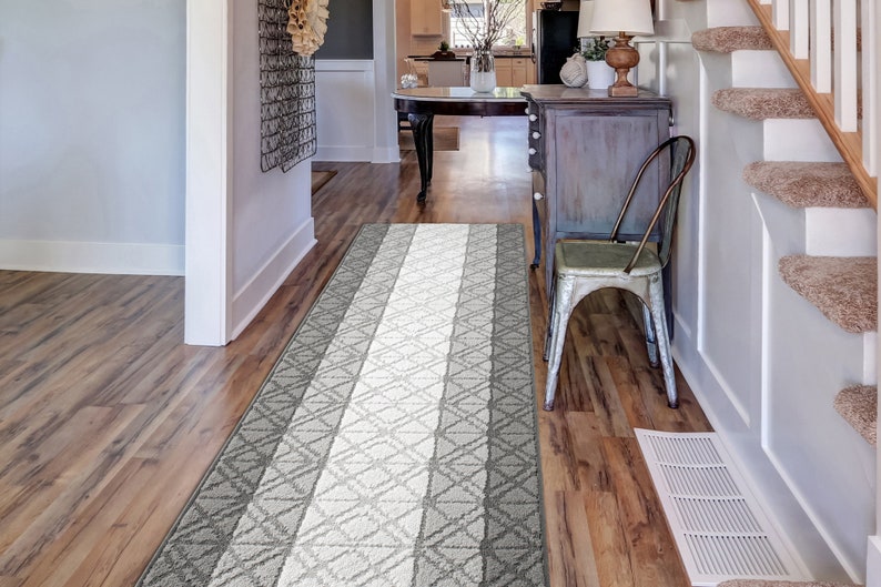 Narrow Width Gray Rug Runner for Small Kitchens Long - Etsy