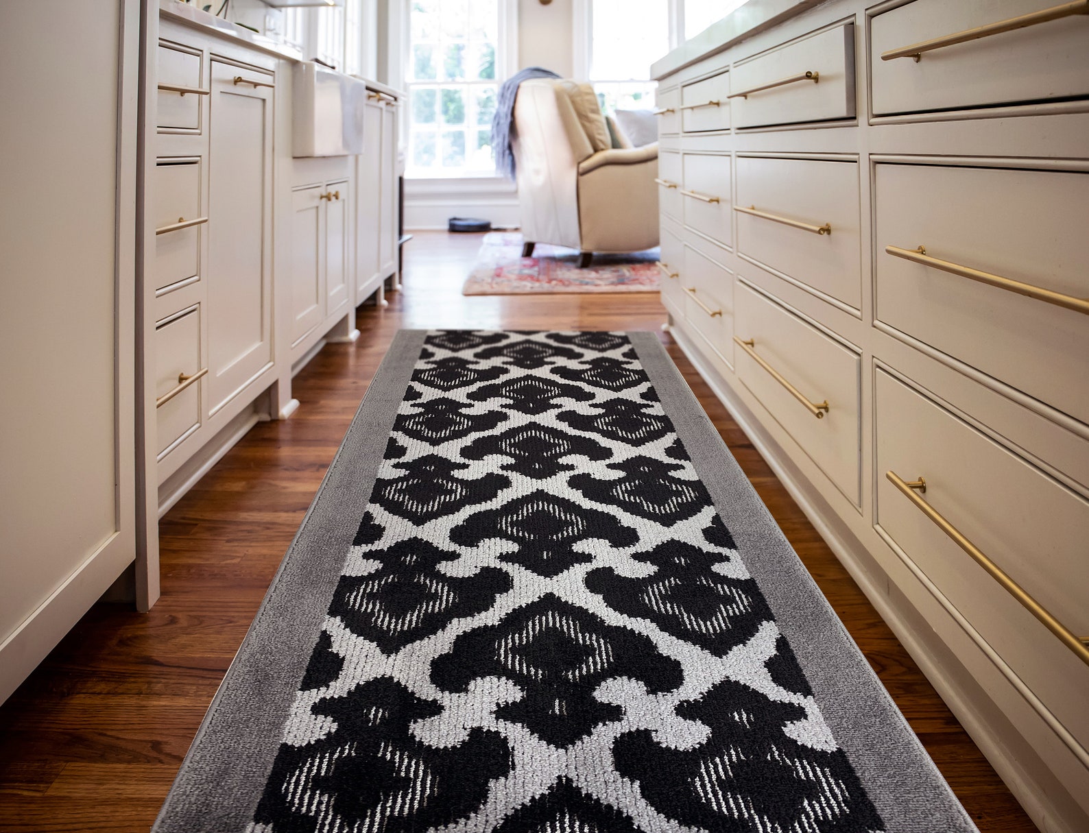 Gray Rug Runner for Long Narrow Hallway Kitchen Luxury Plush - Etsy