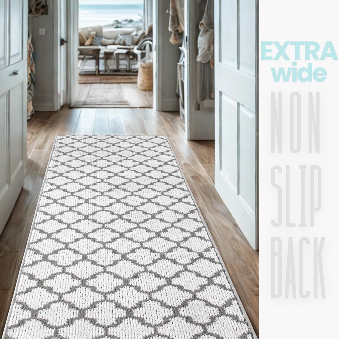 Extra Wide Custom Size Carpet Runner Rug for Hallway Entryway Kitchen ...
