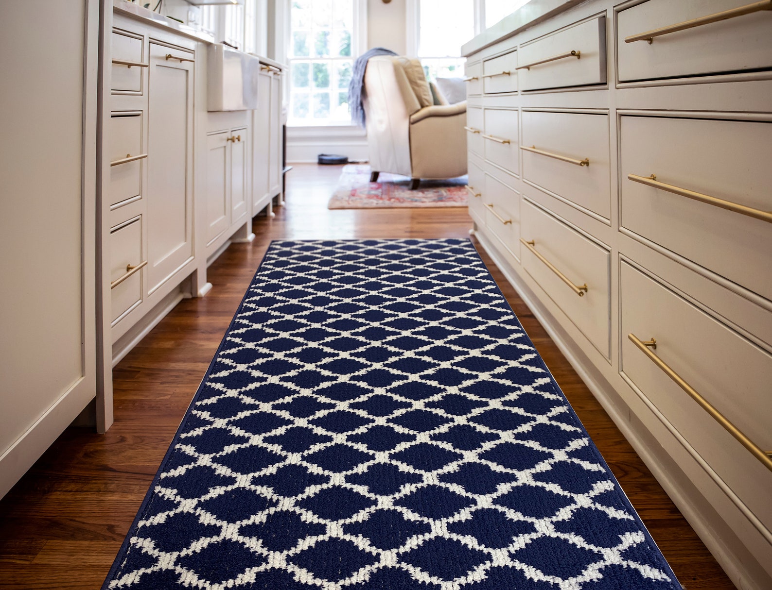 CUSTOM Length Non Slip Rubber Backed NARROW LONG Hallway | Etsy