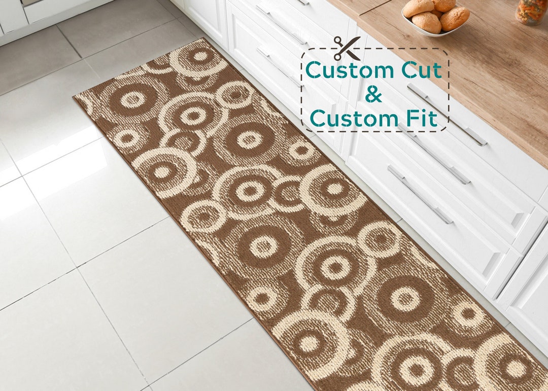 Narrow Slim Kitchen Floor Rug CUSTOM Cut Length Non-slip Backing ...