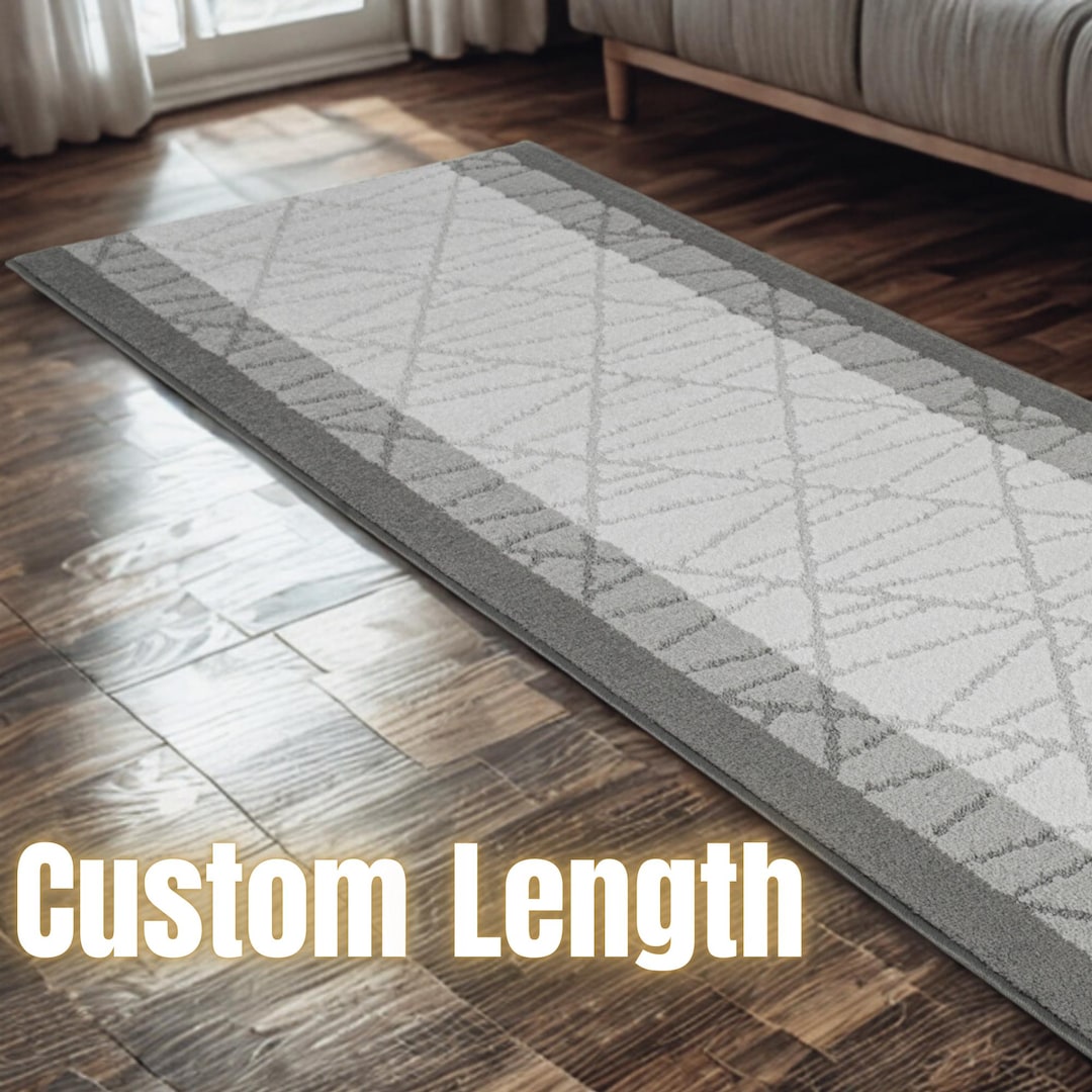 EXTRA WIDE 39" Custom Runner Rug | Non-skid Washable | Modern Abstract ...