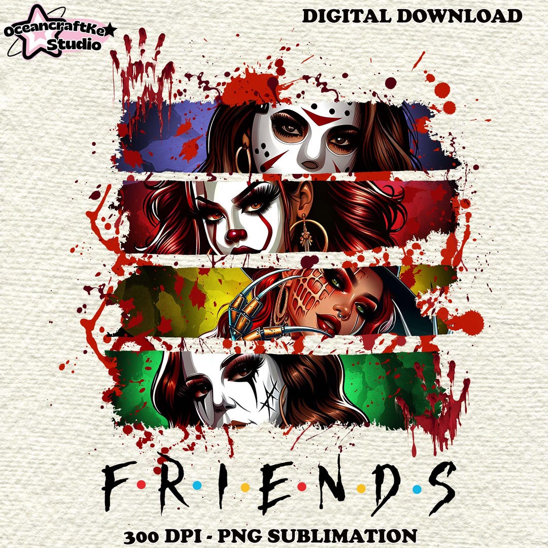 Halloween Horror Characters Png, Killer Friends Png, Friends Horror ...
