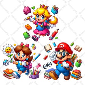 5 Funny Cartoon Png Bundle, Cartoon Friends Png, Cartoon Back to School ...