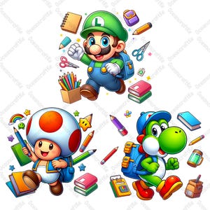 5 Funny Cartoon Png Bundle, Cartoon Friends Png, Cartoon Back to School ...