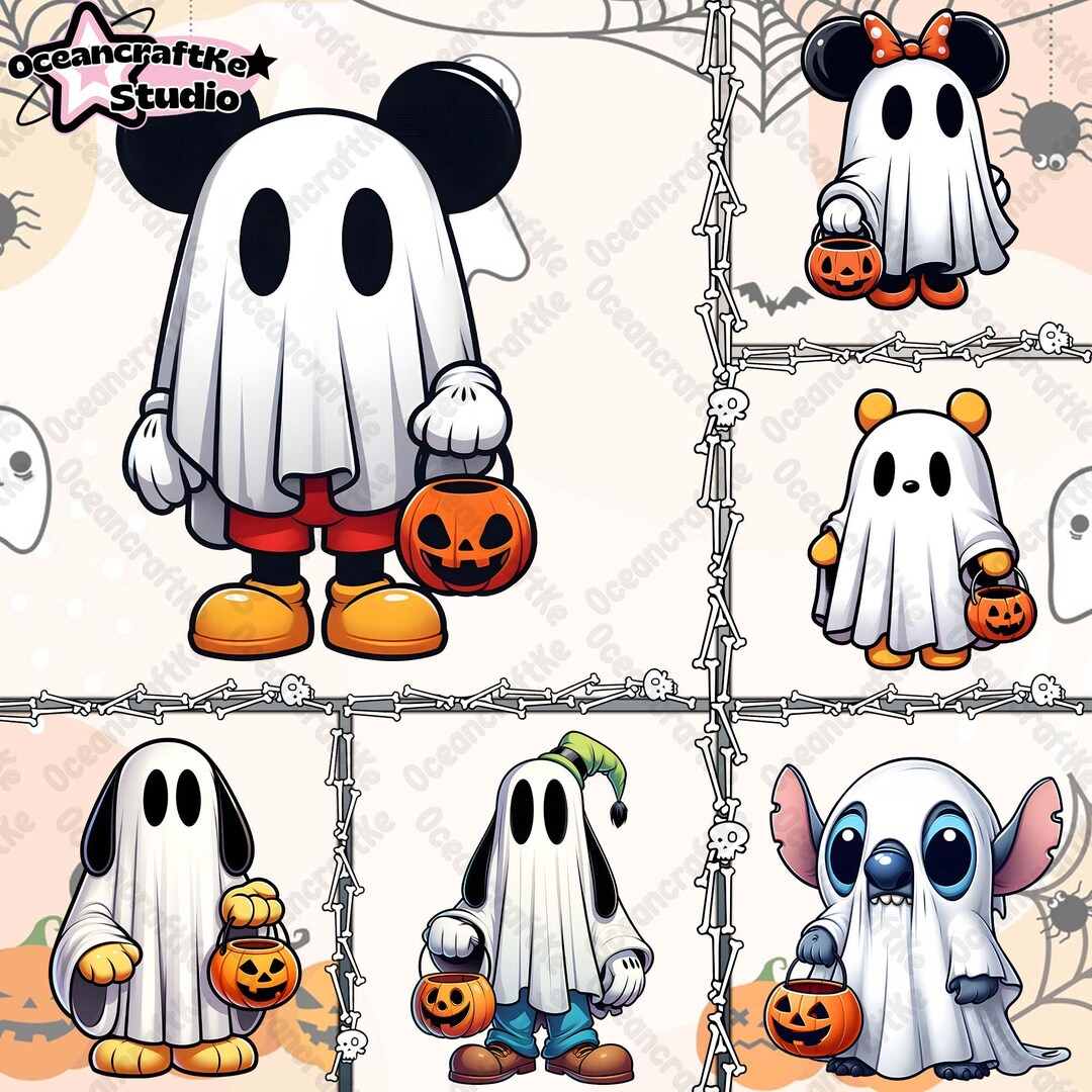 Halloween Ghost Png Bundle, Spooky Png, Halloween Png, Trick or Treat ...