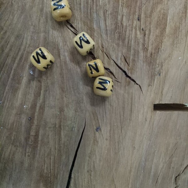 Ceramic Letter Beads - Etsy