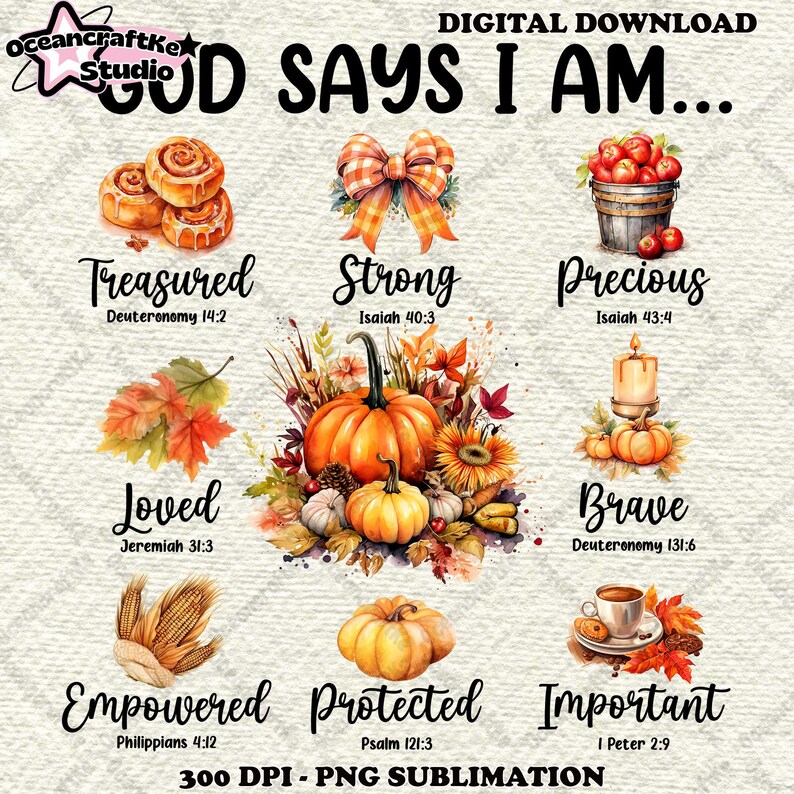 Fall Coquette Bow Png, God Says I Am Png, Retro Fall Vibes Png, Bible ...