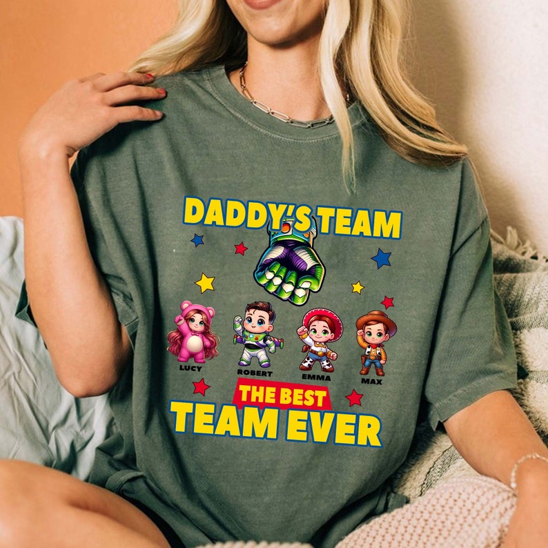 Custom Cartoon Toys Daddy Team Png, Dad and Baby Fist Bump Png, the ...
